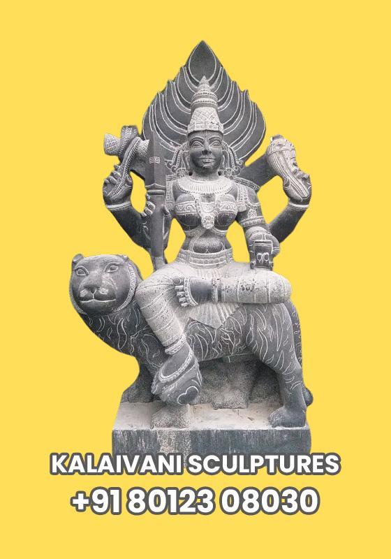 Kali Amman with Lion Statue | Kalaivani Sculptures